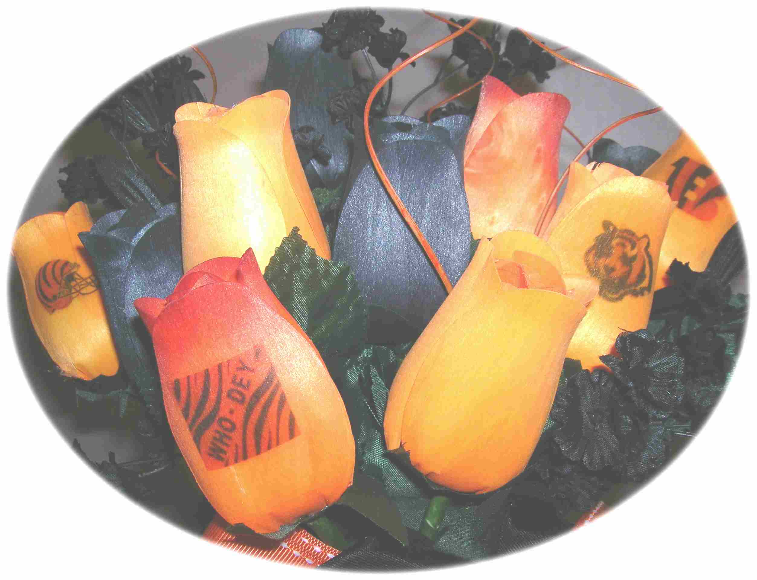 Personalized Wooden Roses for Sport Teams by Touched Forever Flowers