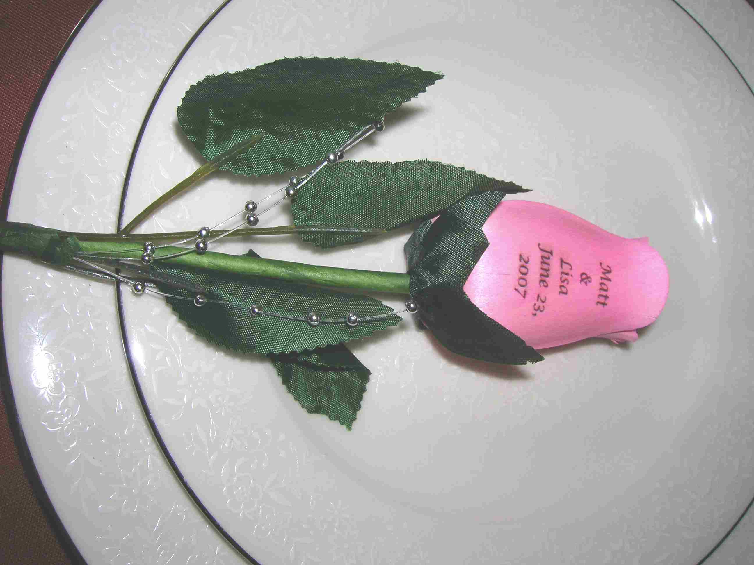 Personalized Wooden Wedding Roses- Wood Flowers