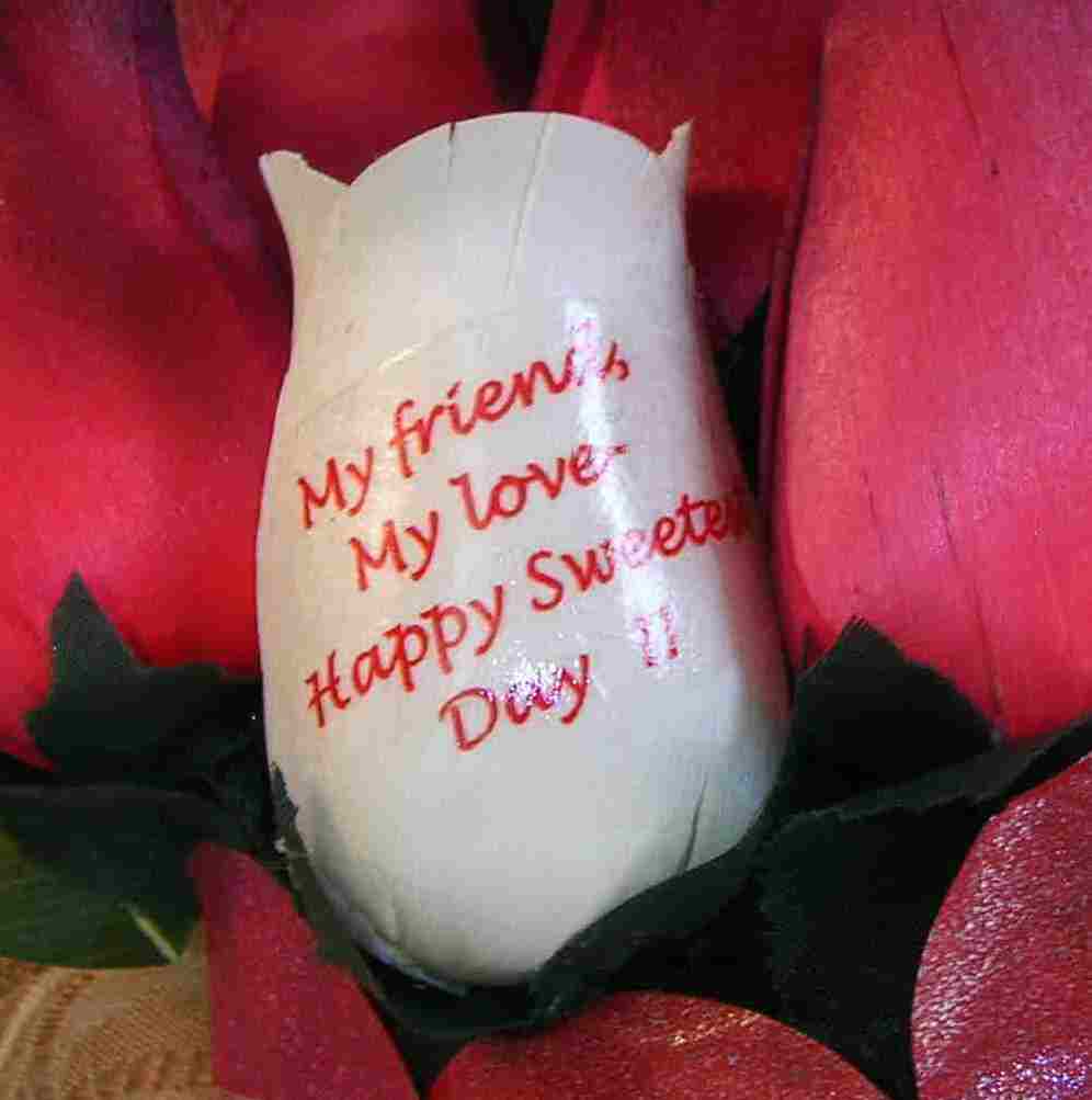 Sweetest Day Flowers- Personalized Sweetest Day Wooden Roses