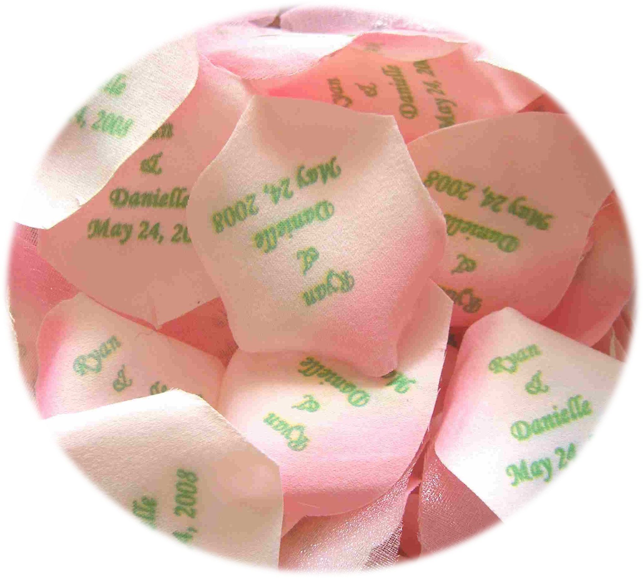 Personalized Silk Rose Petals By Touched Forever Flowers
